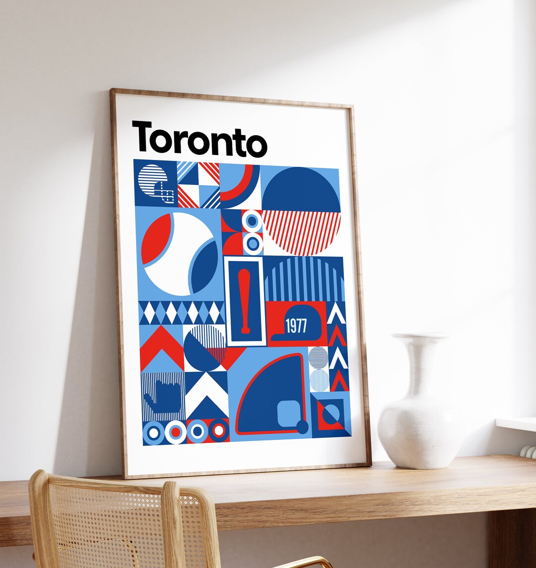 Toronto Baseball Poster of Toronto Art Print Bauhaus Toronto Wall Art ...
