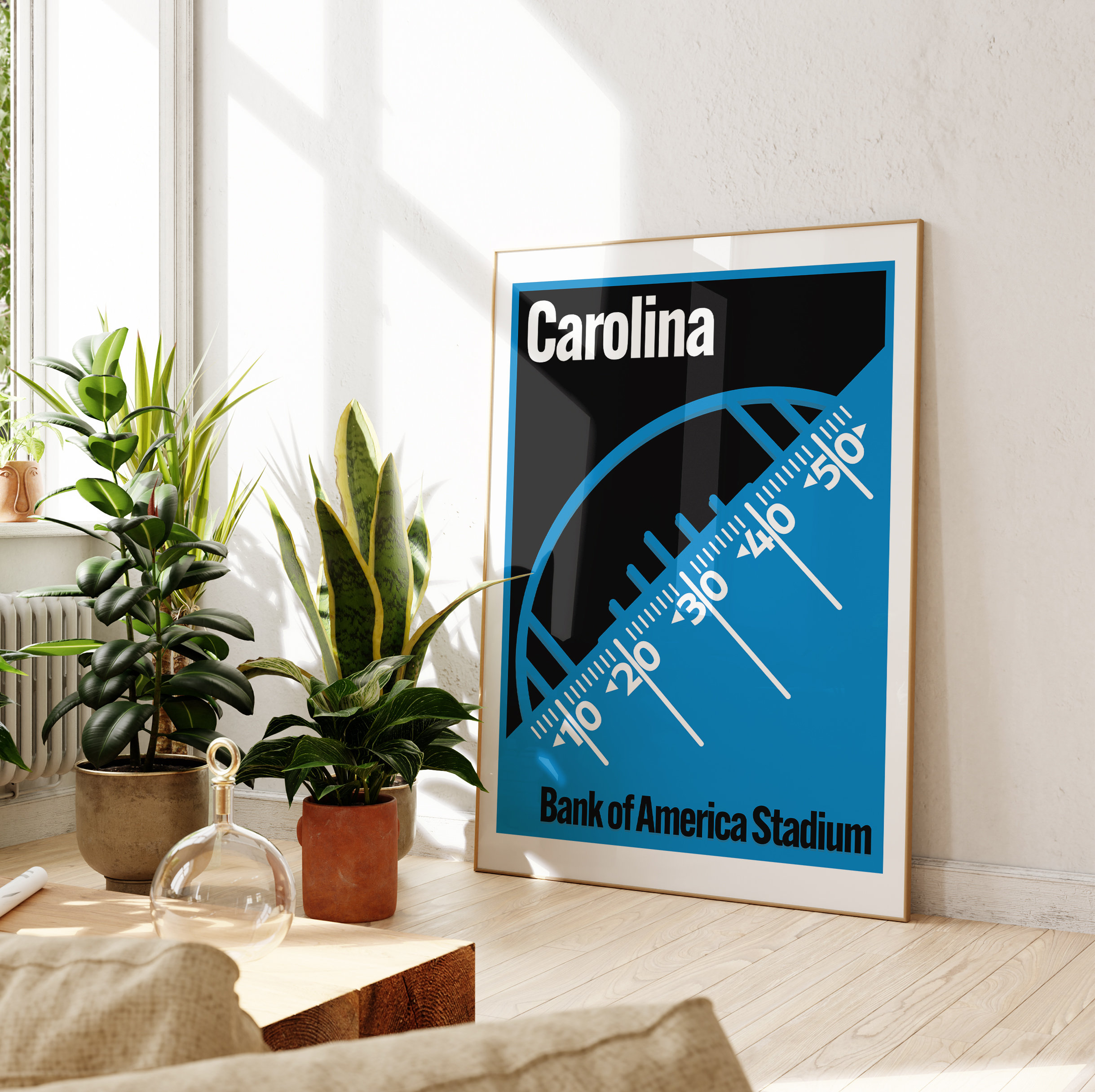 Carolina Football Poster Bank of America Stadium Print of - Etsy