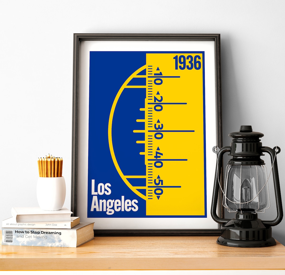 Los Angeles Football Poster of Rams Fan Gift of Los Angeles Print of ...