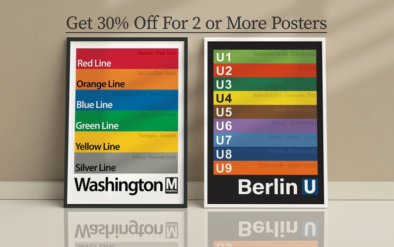 Washington Metro Poster Silver Line Extension Added Ashburn - Etsy