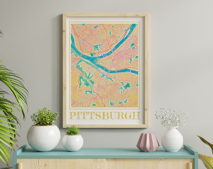Pittsburgh Skyline Pittsburgh Artwork Pittsburgh Print Art Print Wall ...