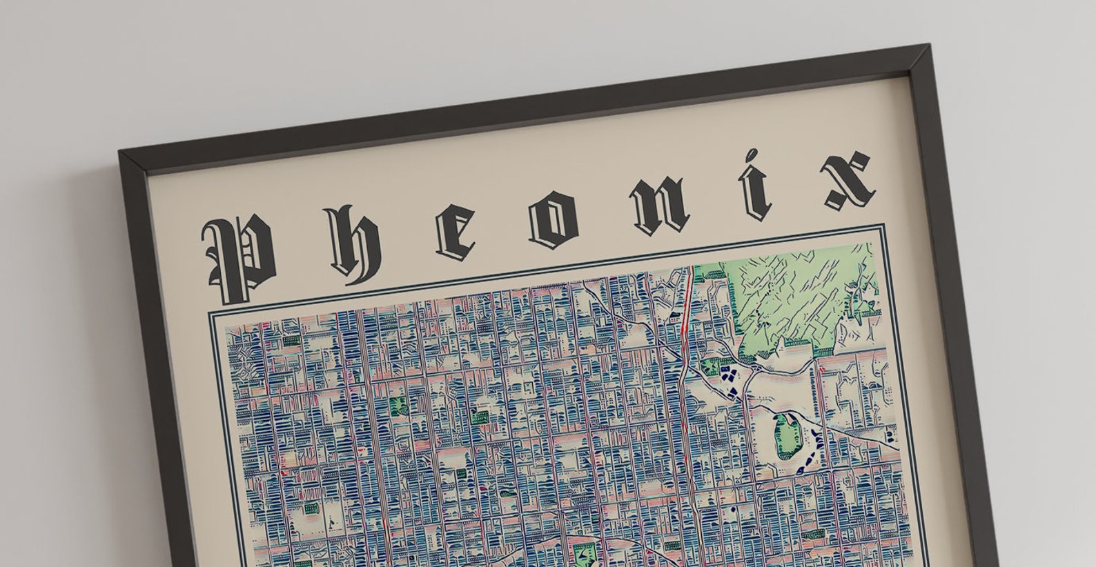 Phoenix Map Print Classic Map of Phoenix Phoenix Poster - Etsy