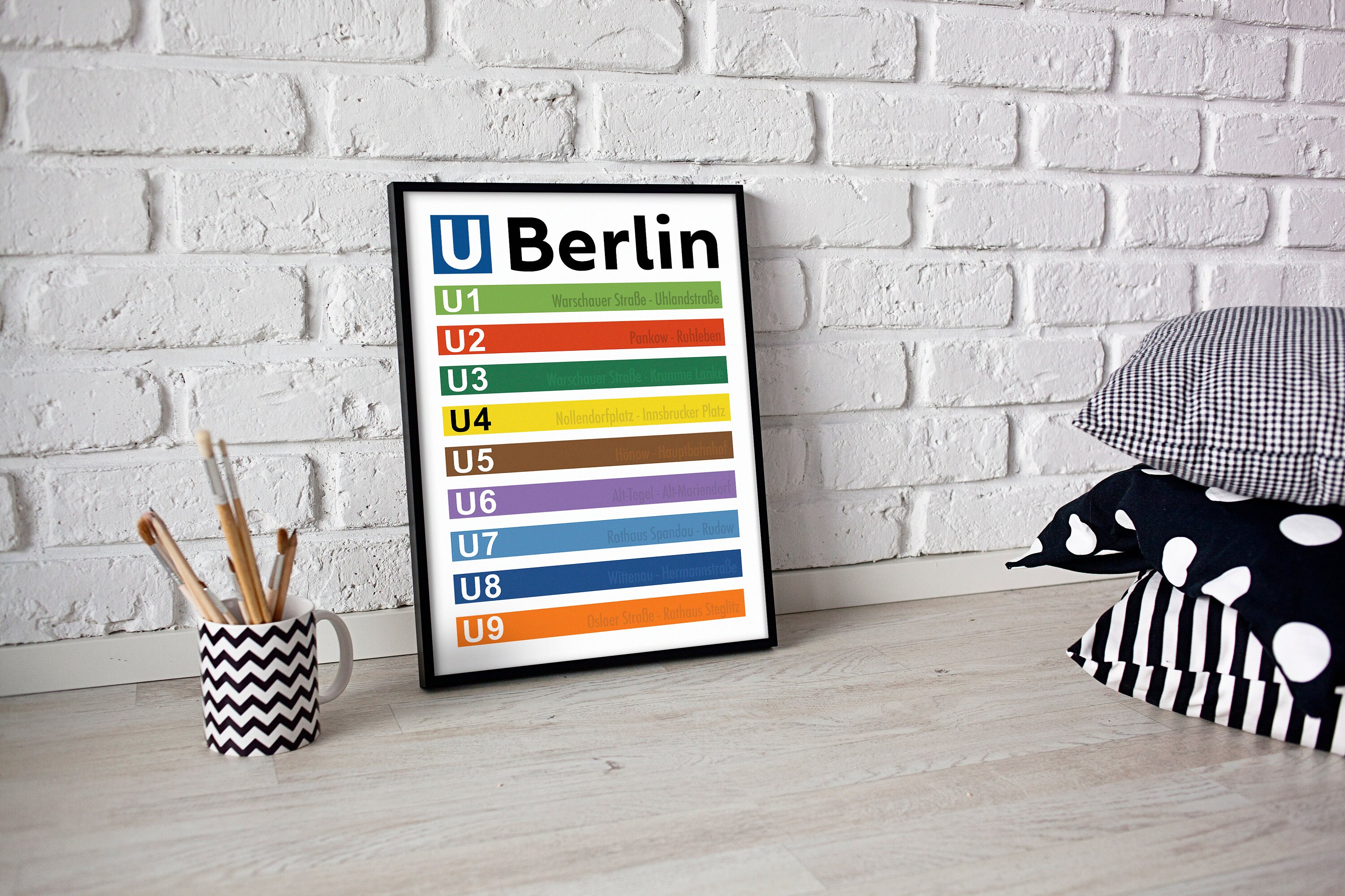 Berlin U-bahn Map Print of Berlin Rapid Transit Print of - Etsy