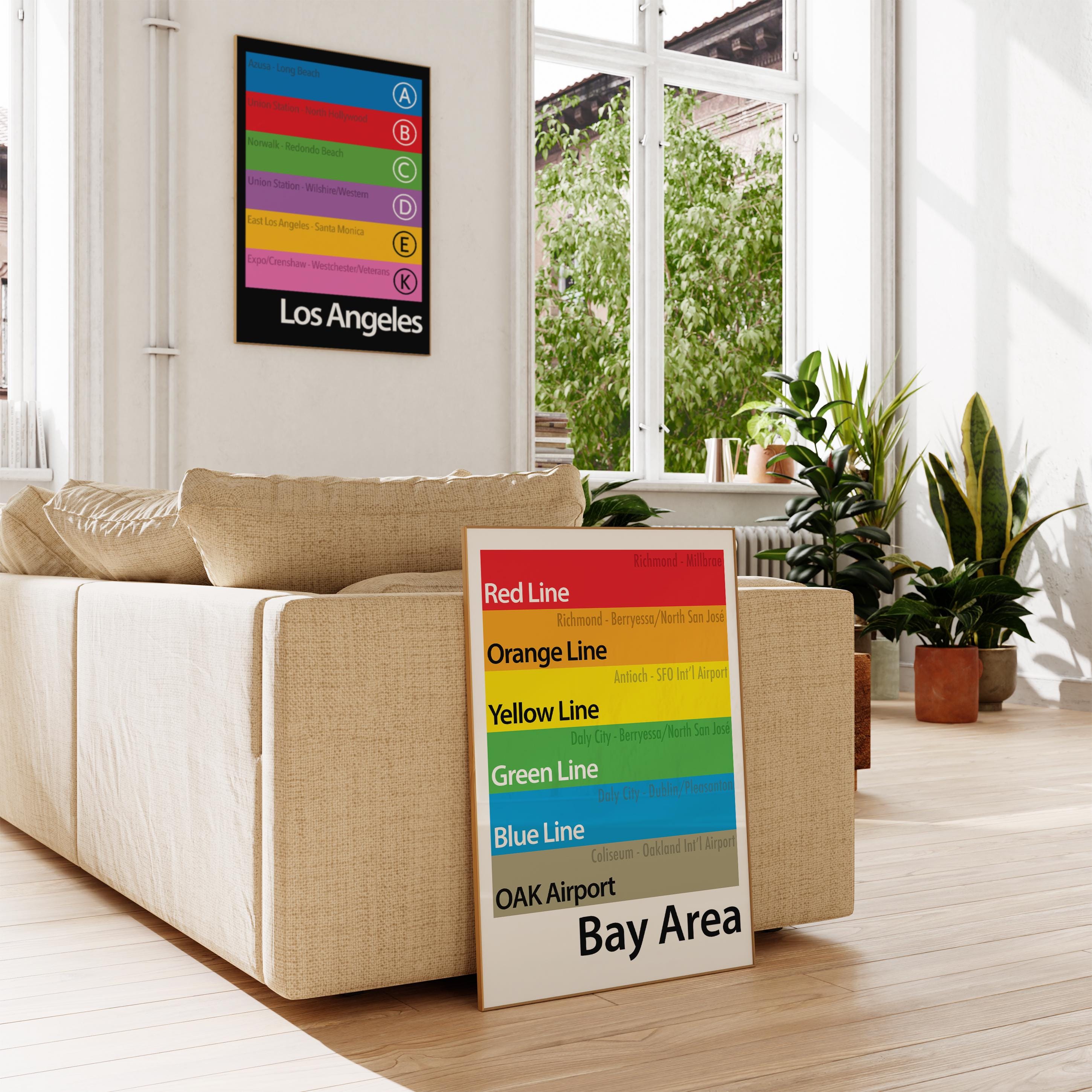 Bay Area Rapid Transit Poster, BART Wall Art, San Francisco Oakland San ...