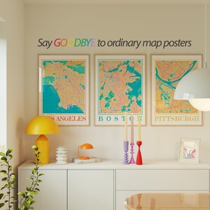 Watercolor Dubai Map Poster of Dubai UAE Map of Dubai Wall Art of ...