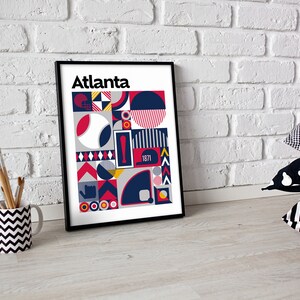 Atlanta Baseball Wall Art of Atlanta Poster of Braves Fan Gift of ...