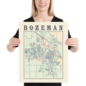 Antique Bozeman Montana Map Art Print: Vintage Home Decor - Etsy