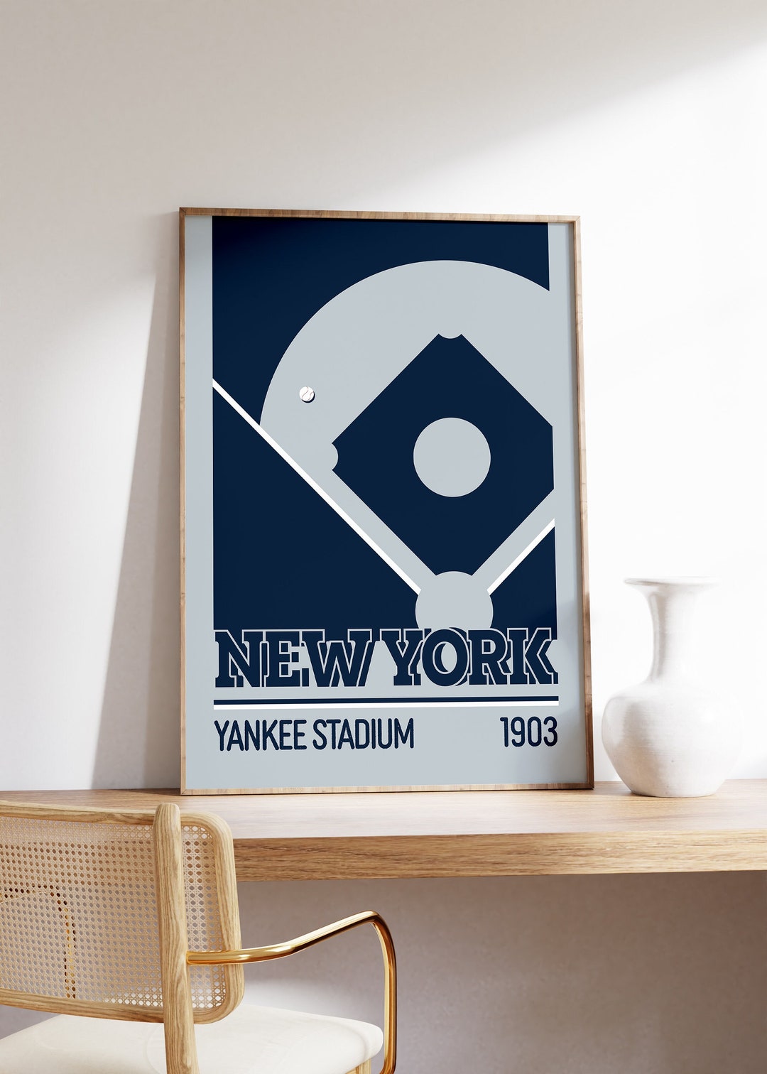 New York Yankees Baseball Print Poster | Yankee Stadium Wall Art ...