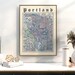 Portland Map Print, Classic Map of Portland, Portland Poster, Portland ...