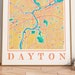 Watercolor Dayton Map Poster of Dayton Wall Art of Ohio Map of Dayton ...