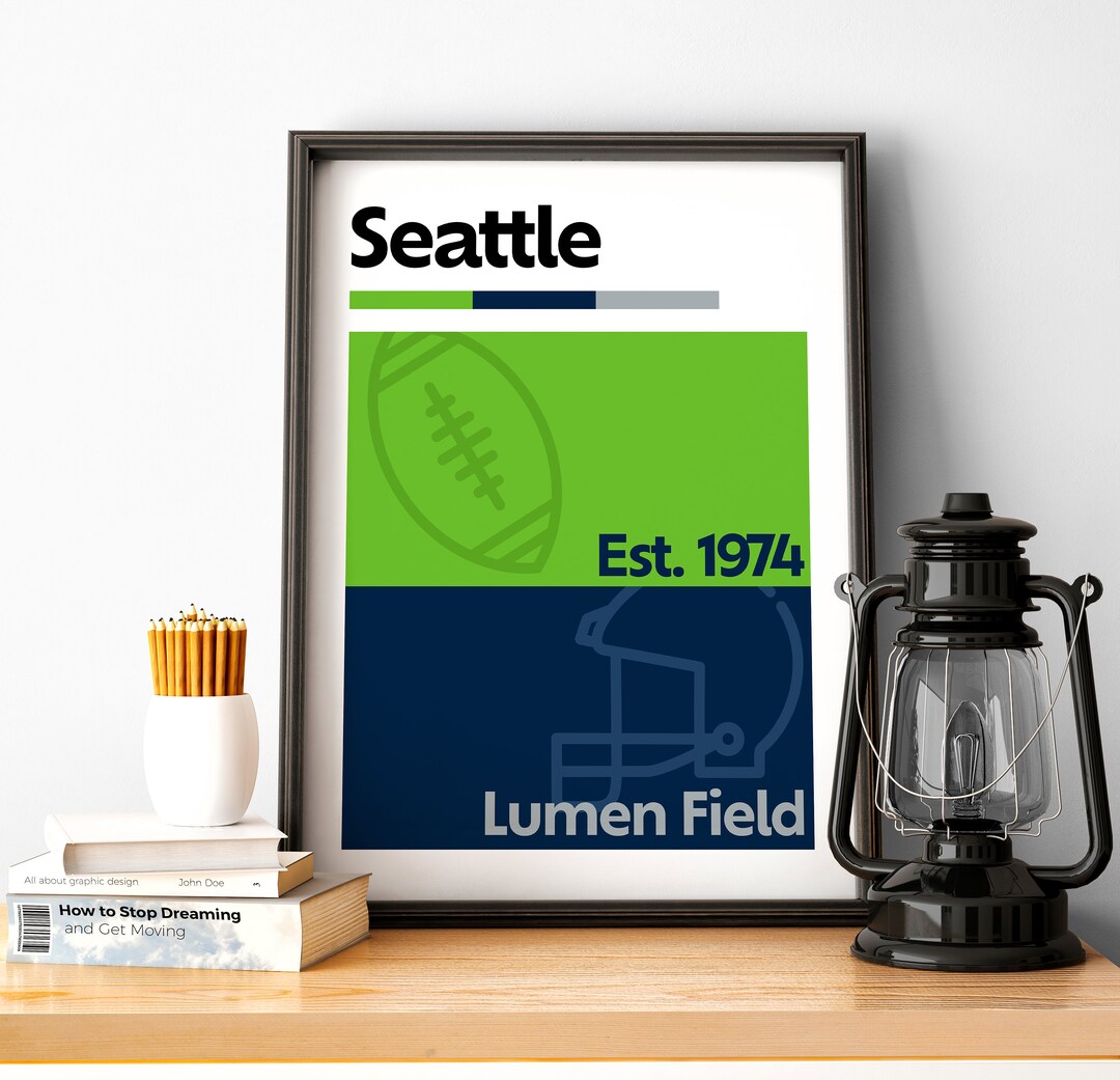 Seattle Football Poster of Seahawks Fan Gift of Seattle Print of ...