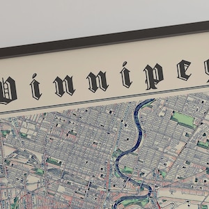 Winnipeg Map Poster, Classic Map of Winnipeg, Winnipeg Manitoba Print ...