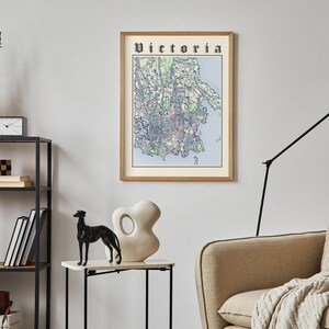 Victoria Map Poster, Classic Map of Victoria, Victoria British Colombia ...