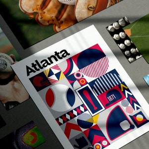 Atlanta Baseball Wall Art of Atlanta Poster of Braves Fan Gift of ...