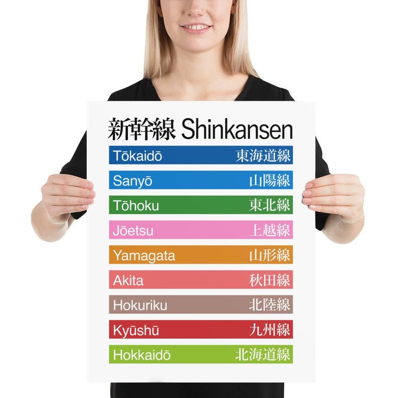Japan Shinkansen Line Art Print | Tokyo & Osaka Metro Poster - Etsy