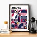 Atlanta Baseball Wall Art of Atlanta Poster of Braves Fan Gift of ...