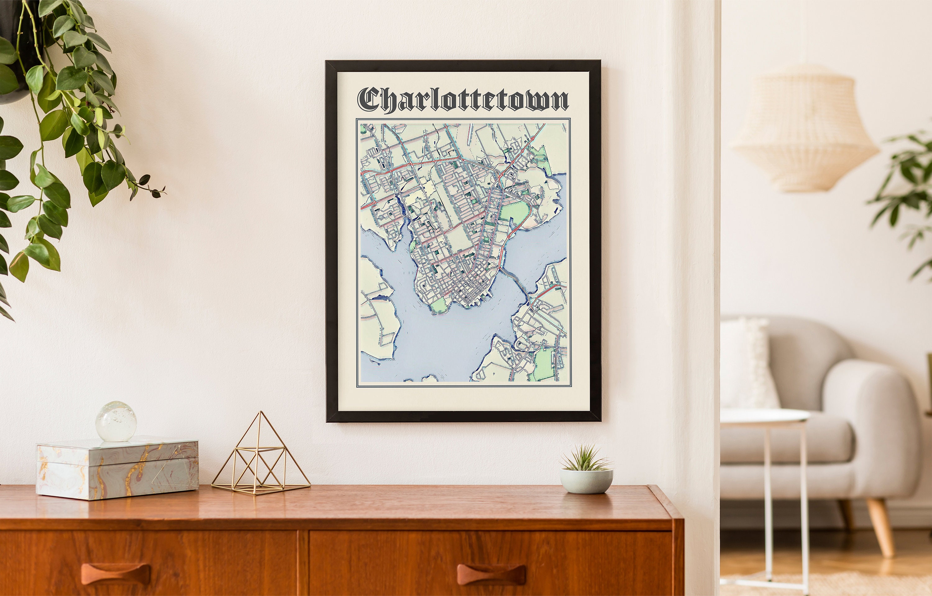 Charlottetown Map Poster Classic Map of Charlottetown - Etsy Australia