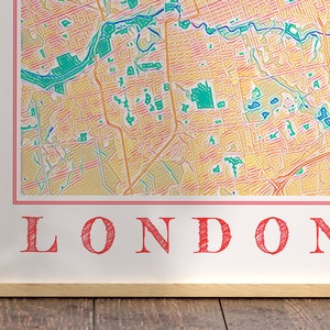 Watercolor London Map Print of London Ontario Painting Map of London ...