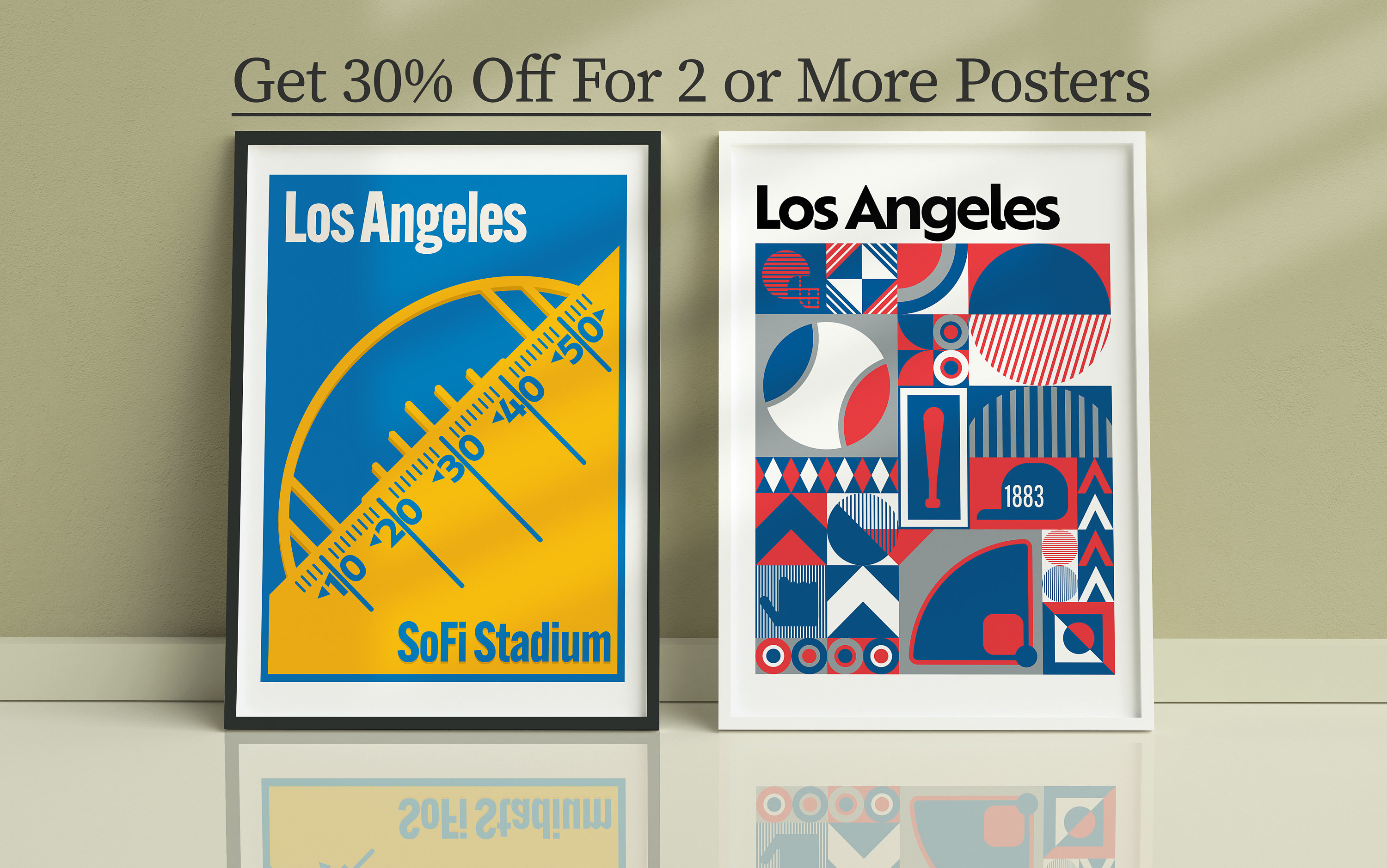 Los Angeles Football Print Sofi Stadium Poster of Chargers Fan Gift of ...