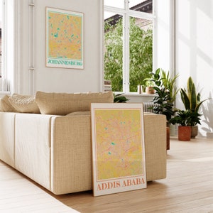 Watercolor Addis Ababa Map Poster of Addis Ababa Ethiopia Map of Addis ...
