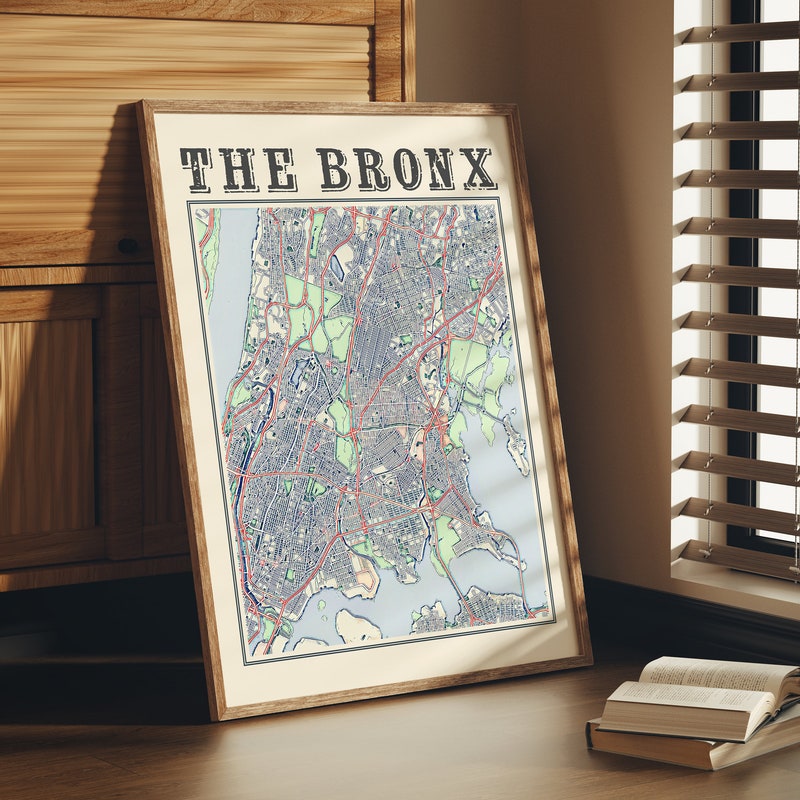 Bronx Map - Etsy