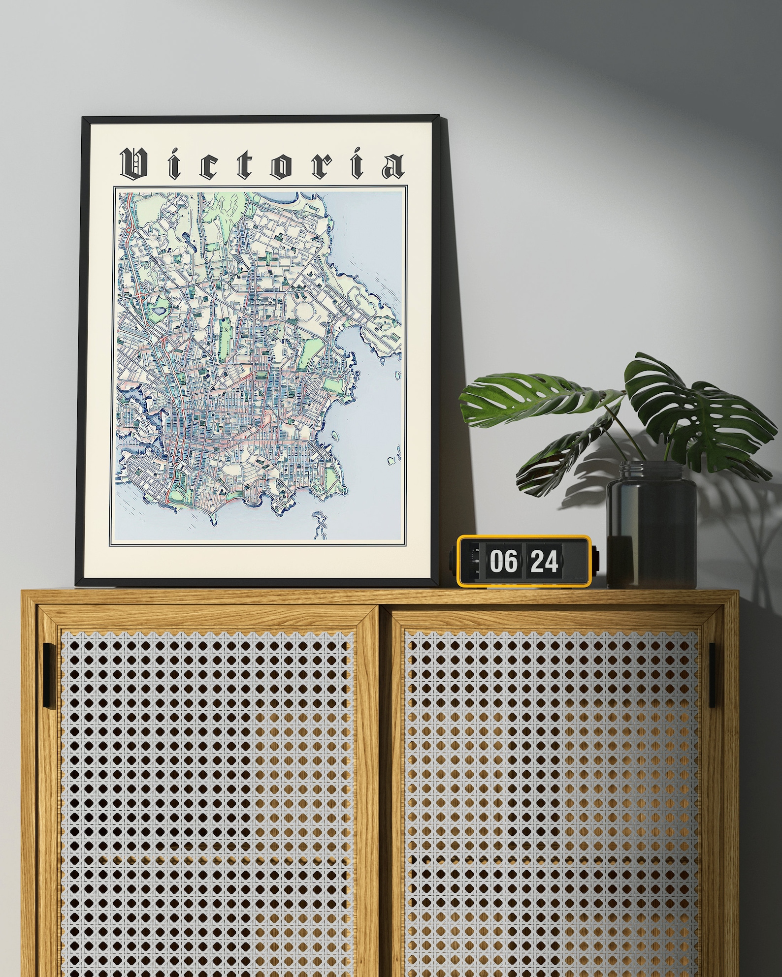 Victoria Map Poster Classic Map of Victoria Victoria British - Etsy