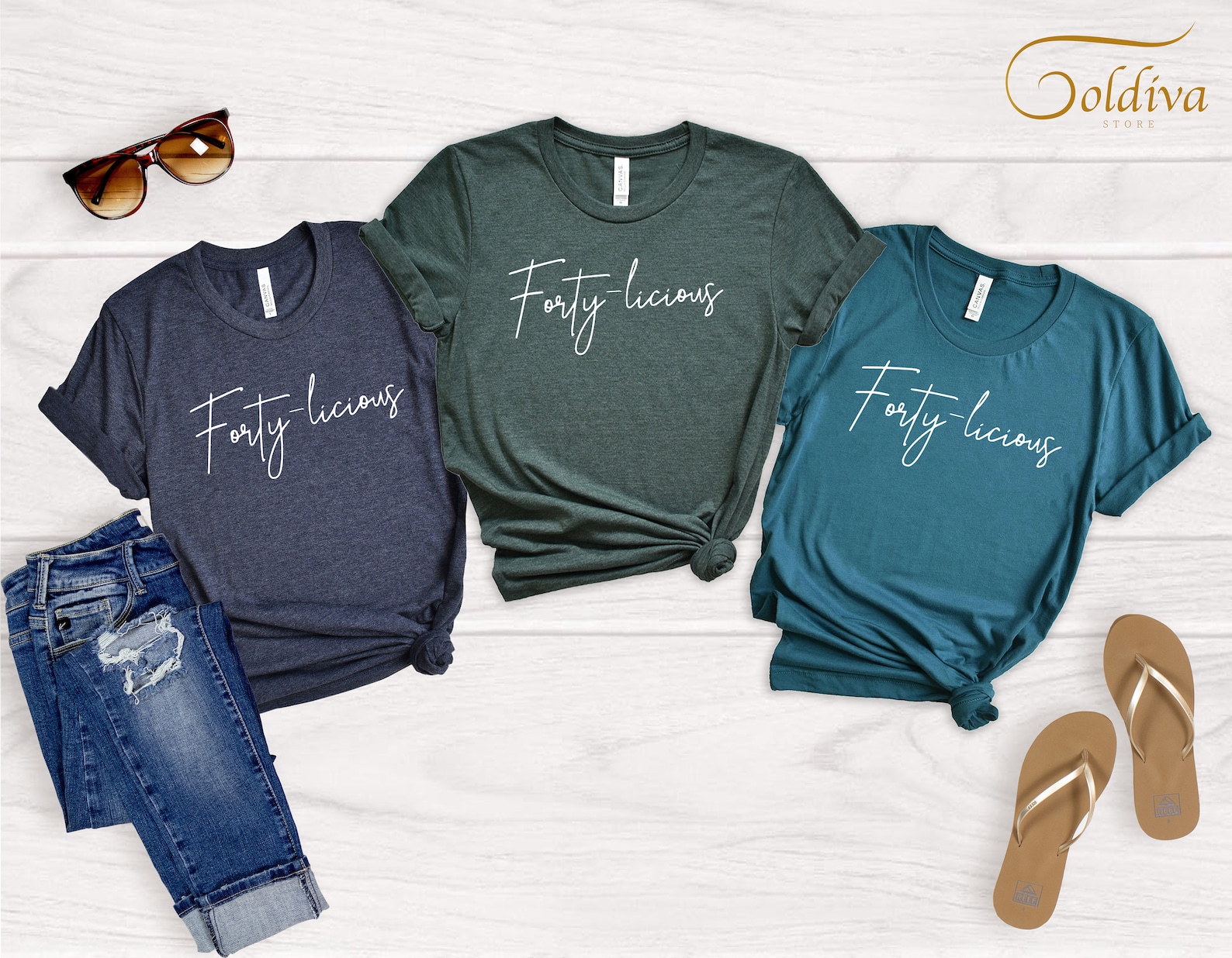 Forty-licious Shirt 40th Birthday Tshirt Birthday Group - Etsy