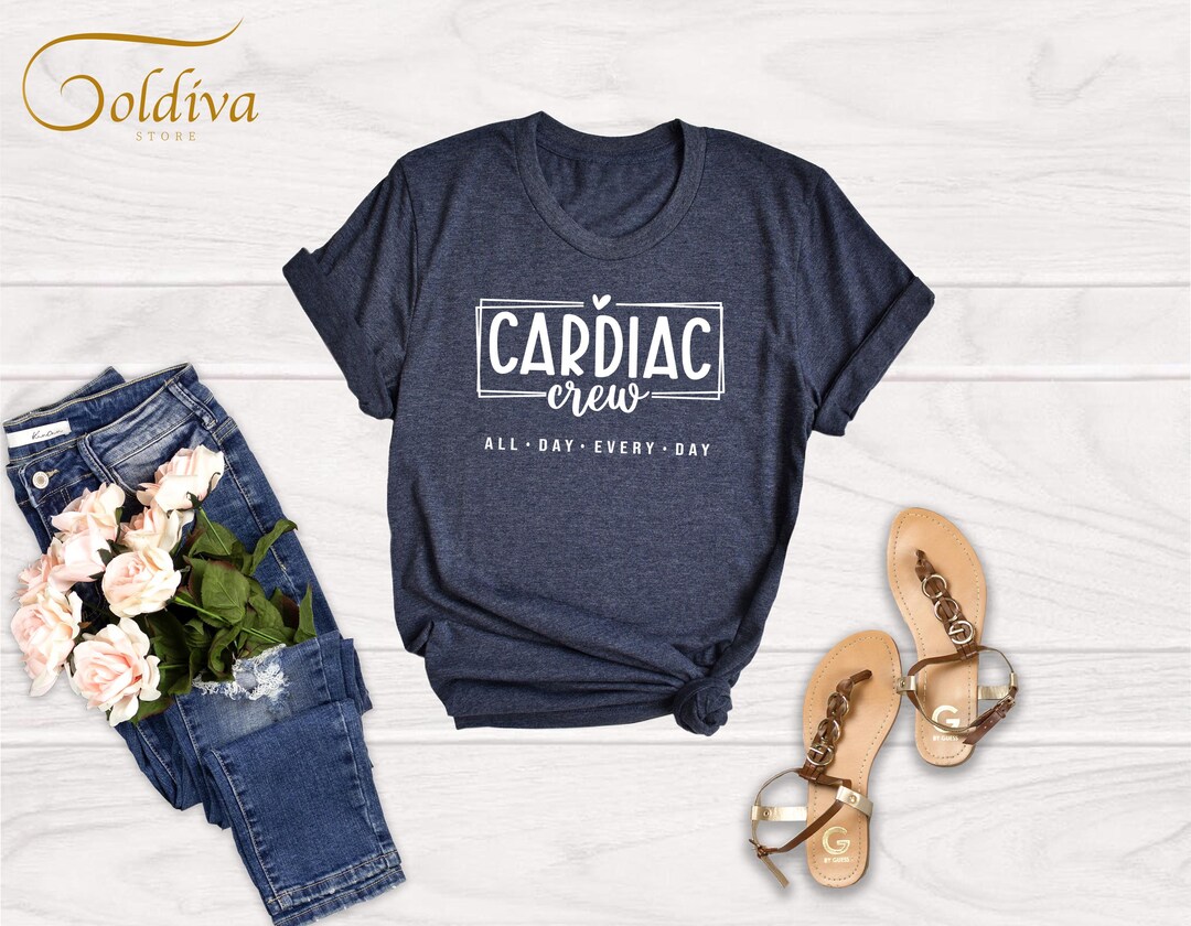Cardiac Crew Shirt, Cardiac Nurse T-shirt, Cardiologist Gift, Heart ...