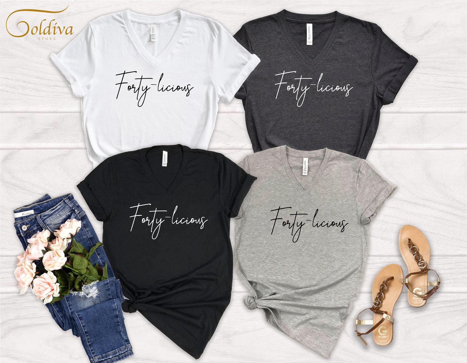 Forty-licious Shirt 40th Birthday Tshirt Birthday Group - Etsy