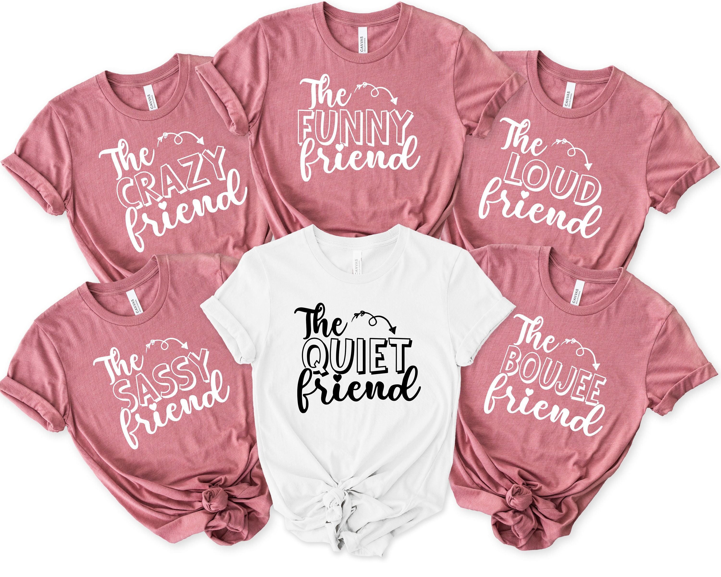 Funny Friends Matching T-shirts, the Crazy Friend Shirt, the Loud ...