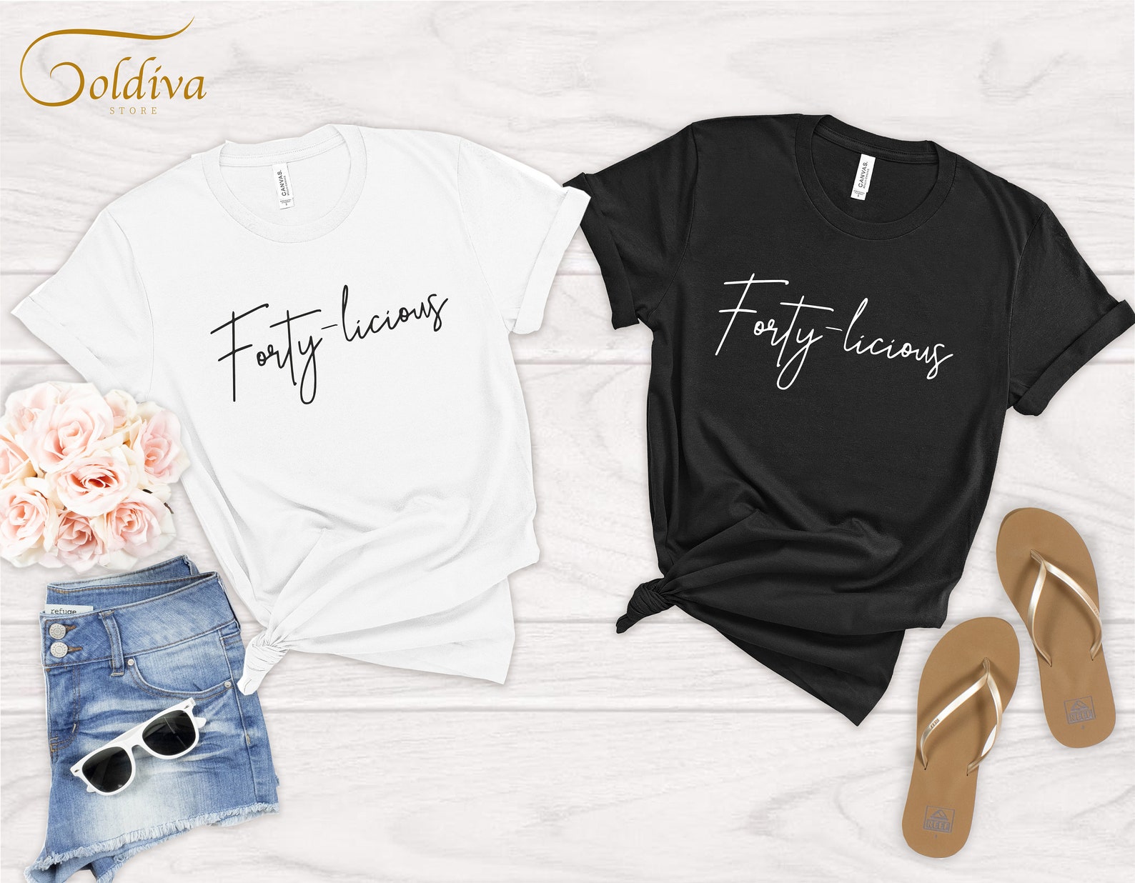 Forty-licious Shirt 40th Birthday Tshirt Birthday Group - Etsy