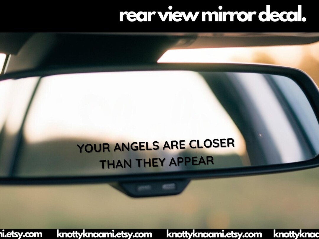 3pk Angels Decal, Rear View Mirror Decal, Faith Car Mirror Sticker ...