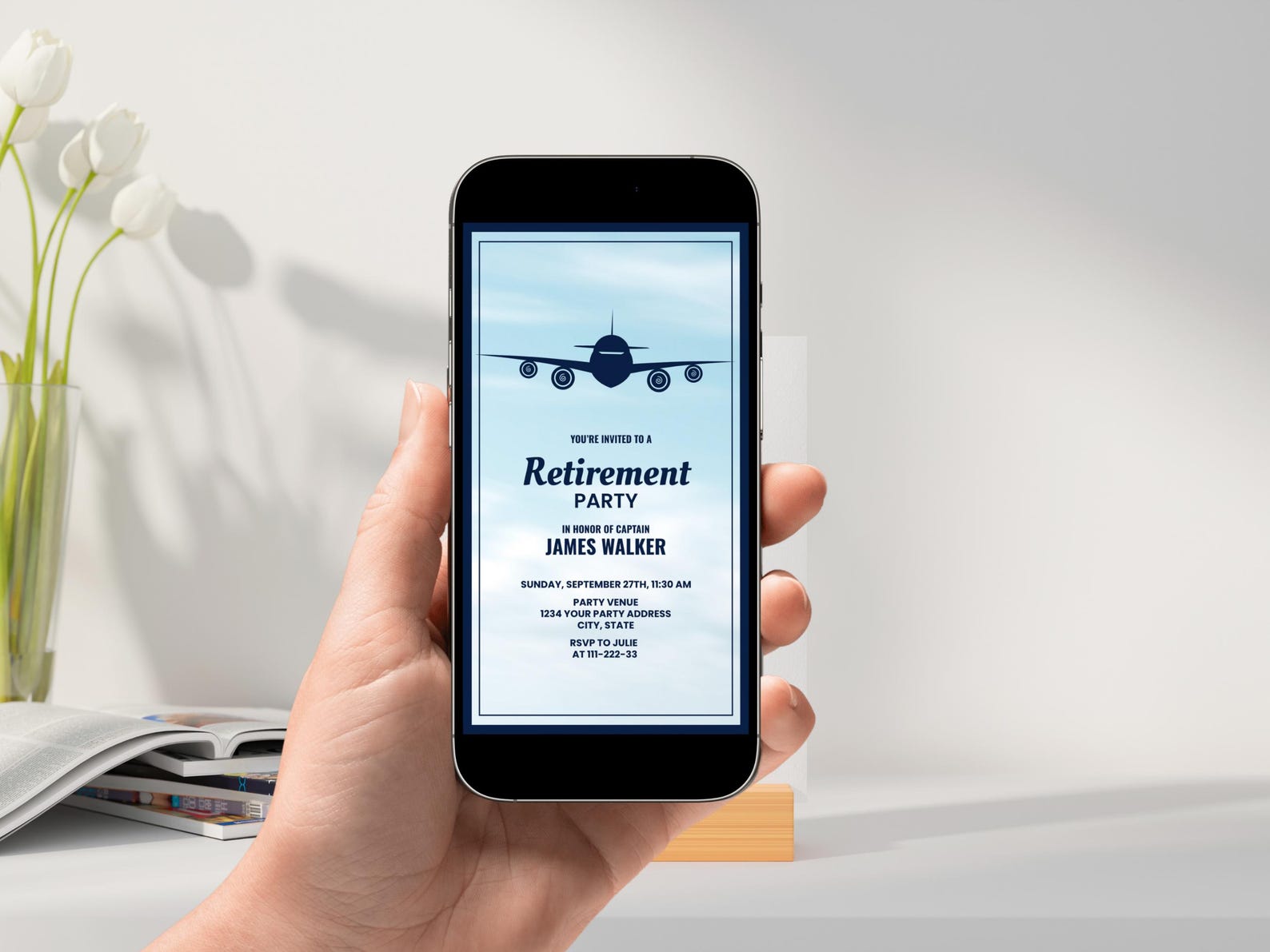 Pilot Retirement Party Invitation: Airplane Aviation Theme (digital ...