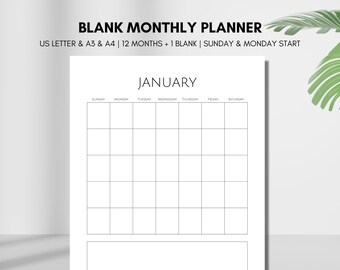 Portrait A4 Calendar - Etsy