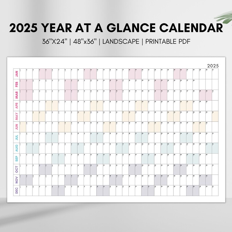 Colorful Calendar - Etsy