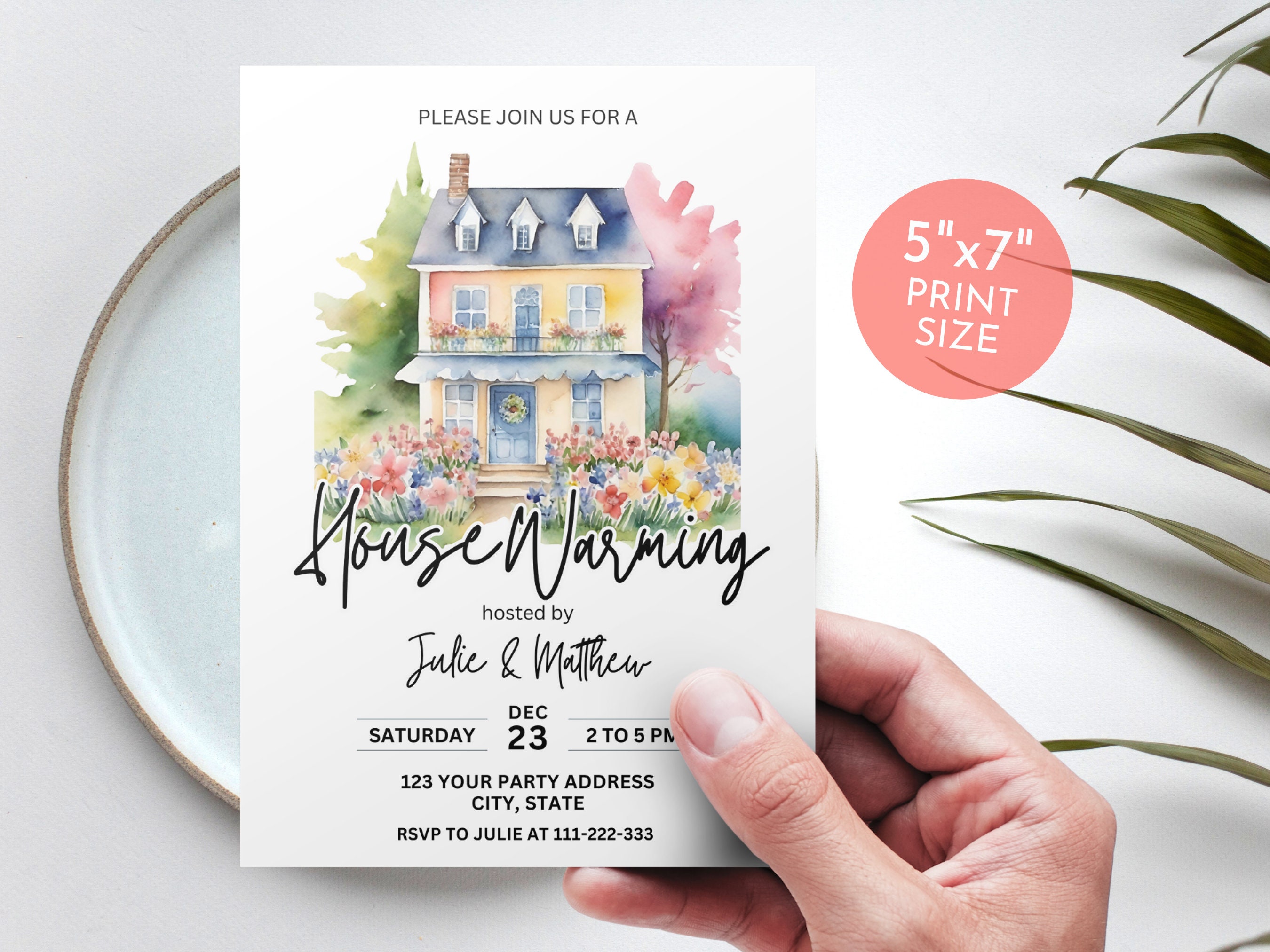 Housewarming Invitation, Editable Digital Housewarming Party Invitation ...