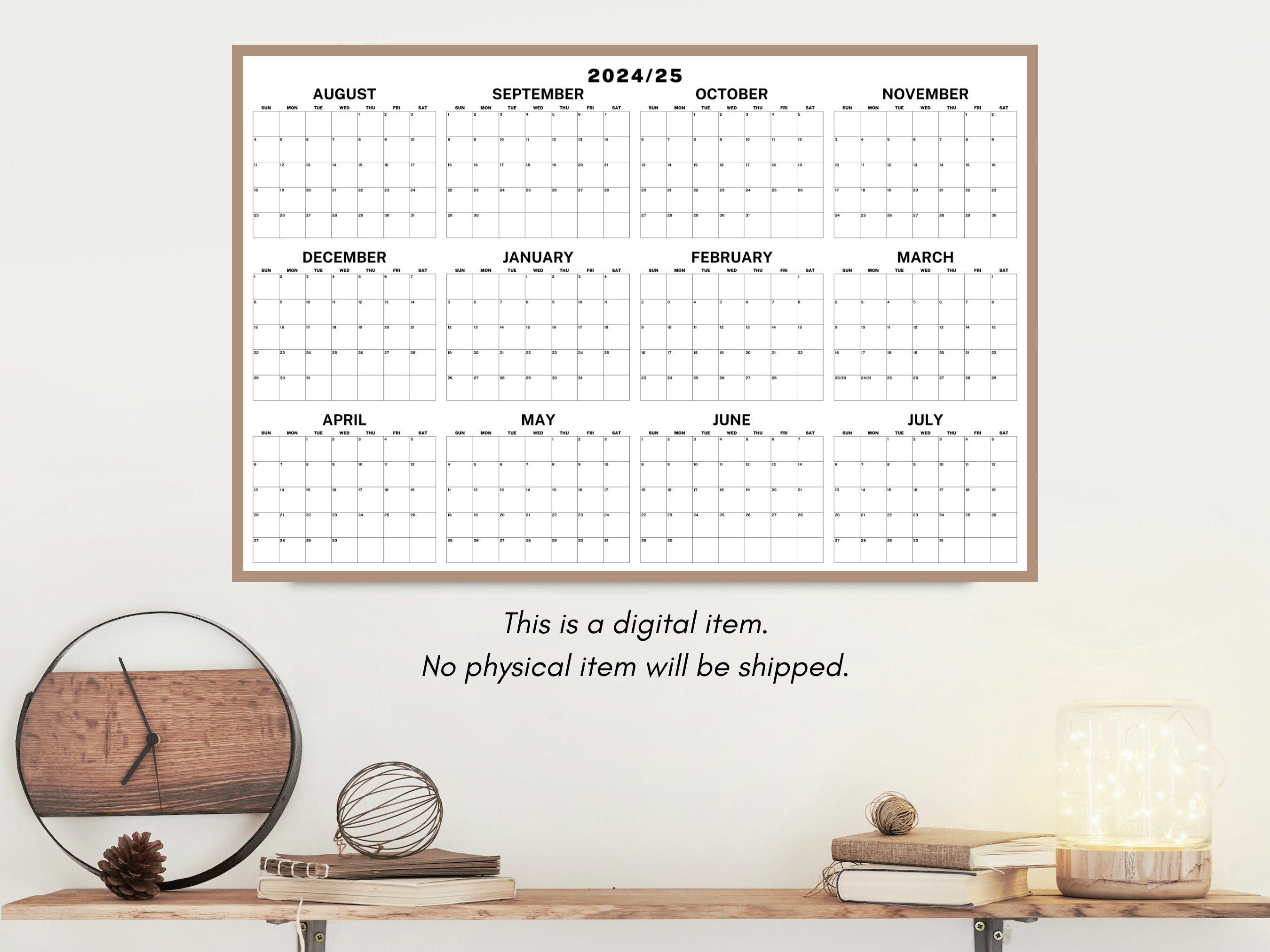 2024 2025 August Start Academic Calendar Year at a Glance Calendar ...
