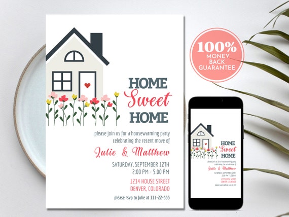 Invitaciones De Inauguración De La Casa Imprimibles En Blanco Y Gratuitas