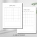 Printable Monthly Blank Calendar, Simple Perpetual Calendar, Portrait ...