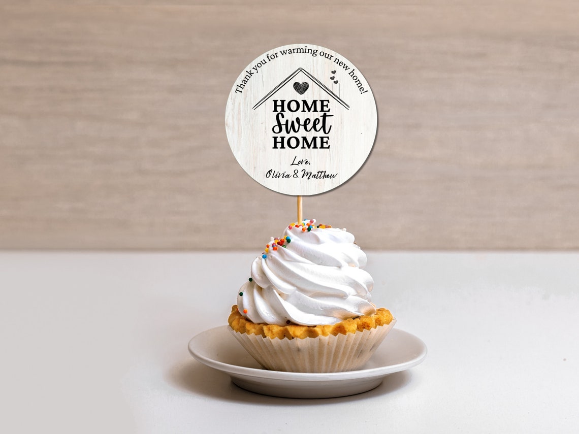 Editable Housewarming Thank You Tag: Round Favor Sticker (digital ...