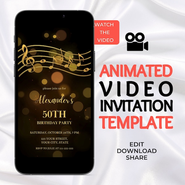 Music Invitations - Etsy