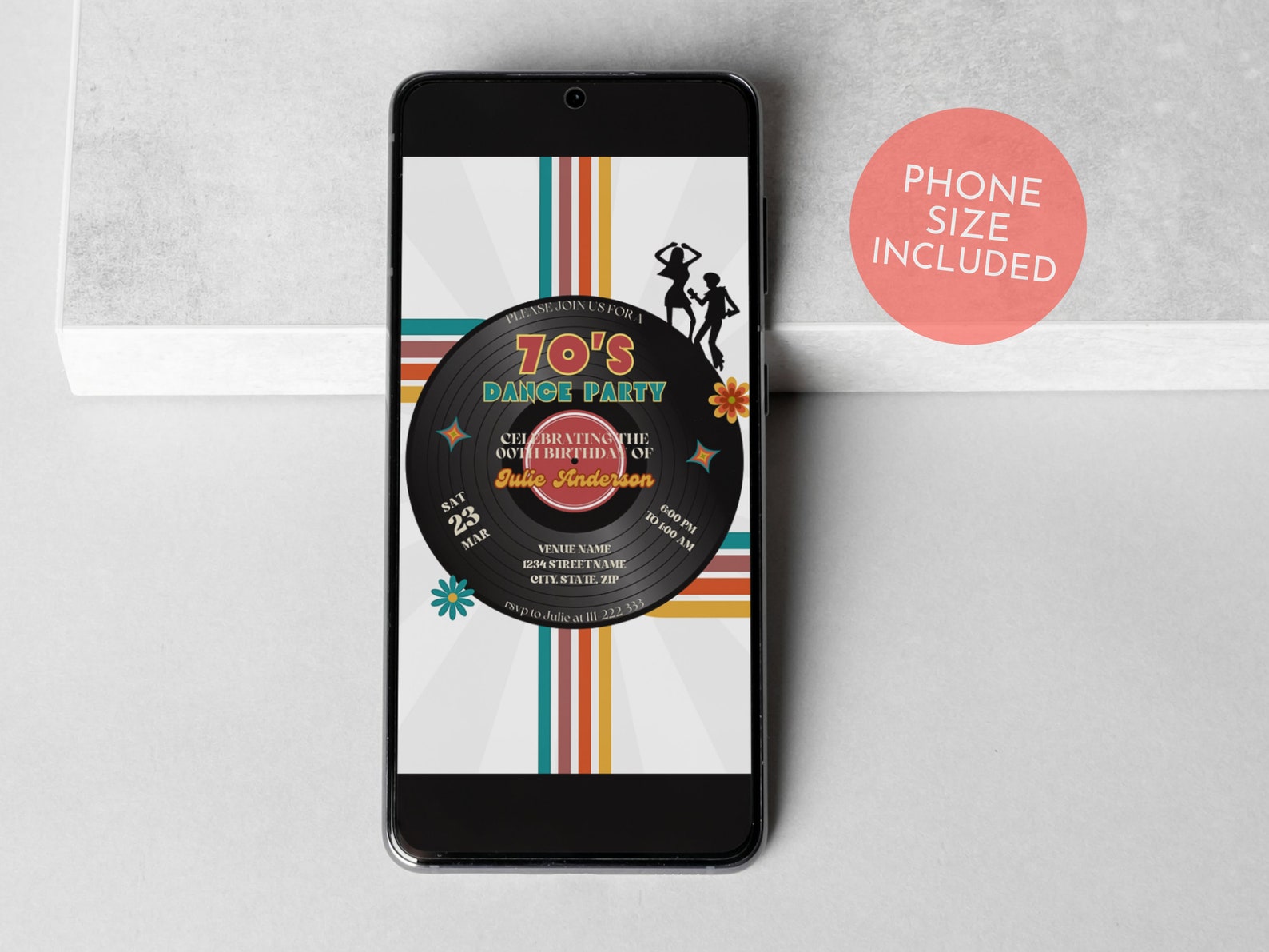 Vinyl Track 70s Party Invitation, 70s Birthday Party Invitation, 70's ...