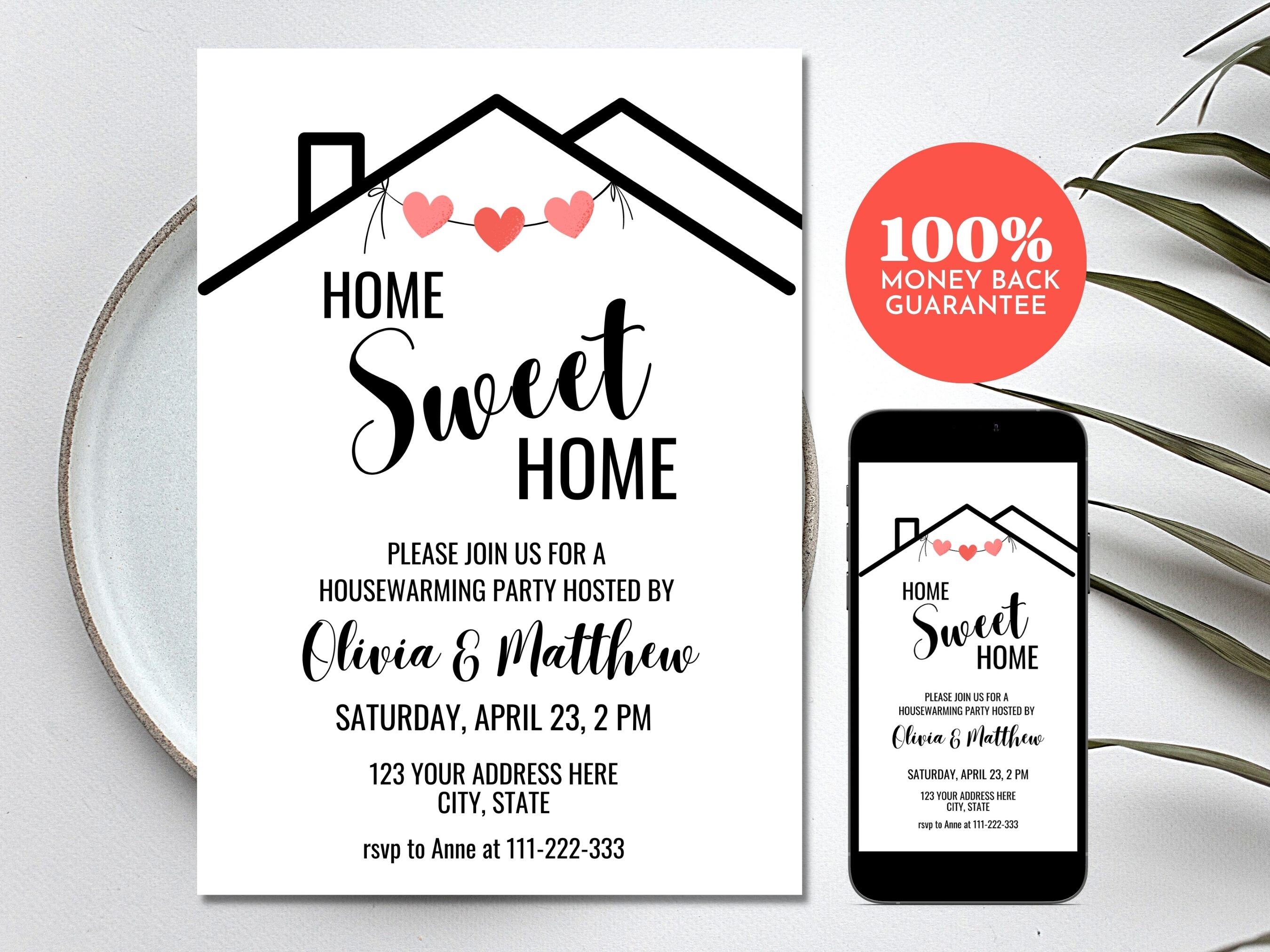 Housewarming Invitation Modern Housewarming Party Invitation - Etsy