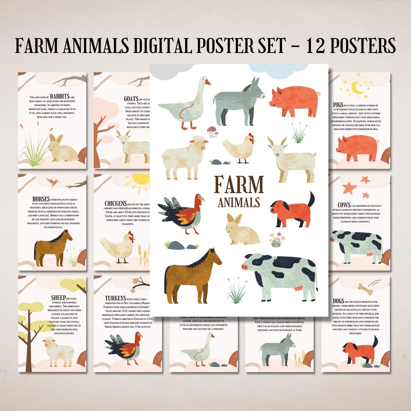Animal Poster - Etsy