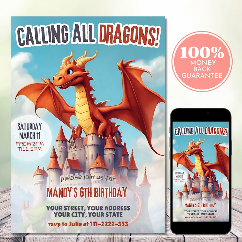 Dragon Birthday - Etsy