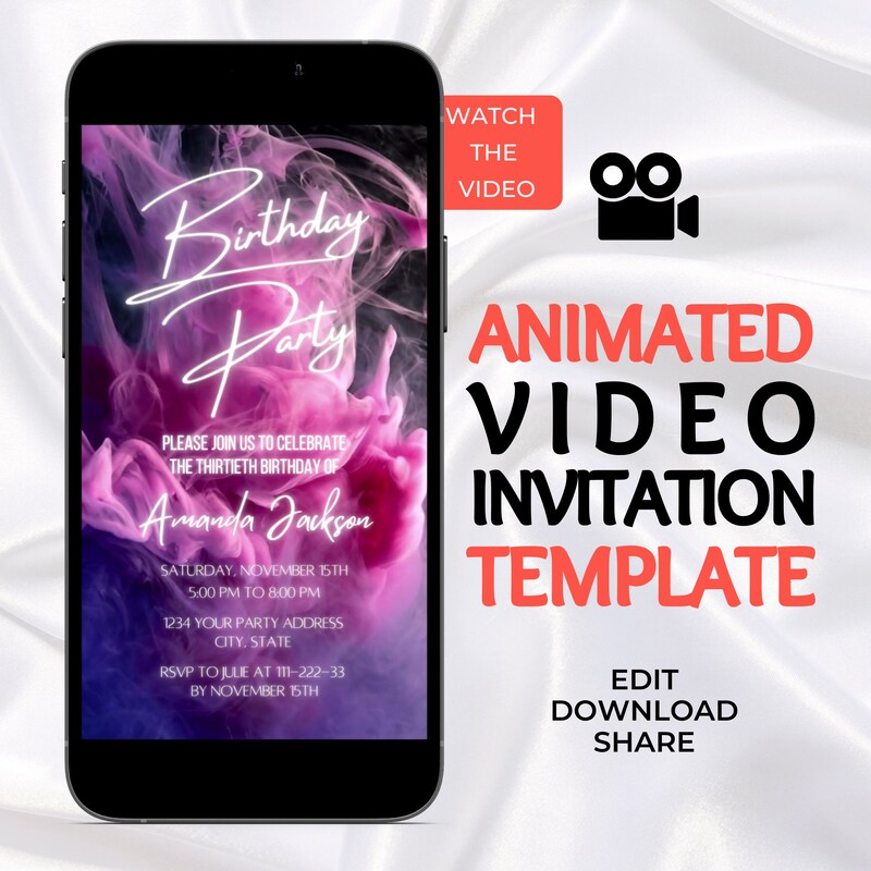 Phone Invitation - Etsy