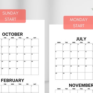 2024 2025 July Start Academic Wall Calendar Year at a Glance Calendar ...