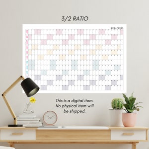 August 2024 Start Calendar, 2024-2025 August Start Large Academic ...