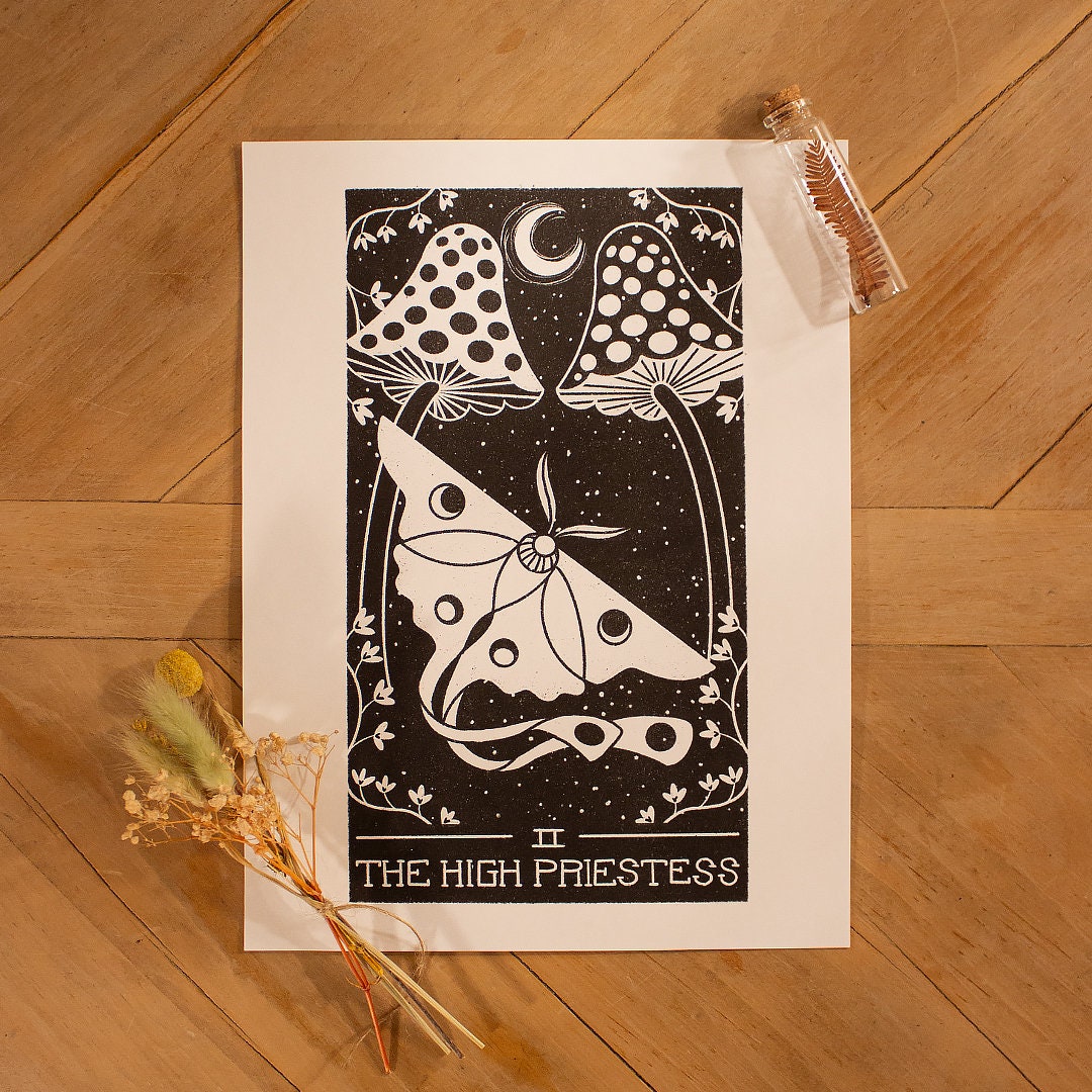 II. the High Priestess Tarot Card Print - Etsy