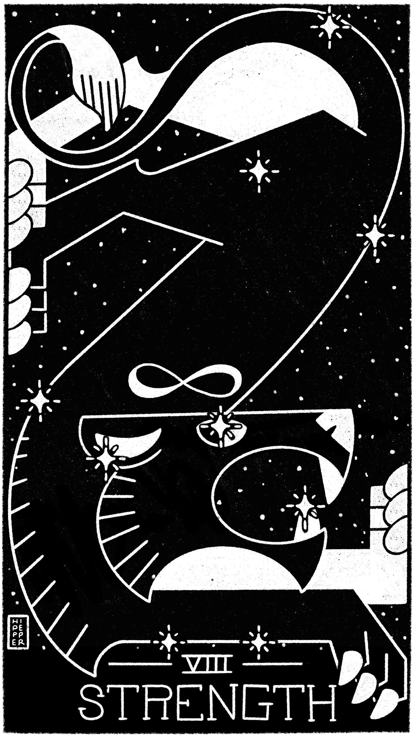 VIII. Strength Tarot Card Print - Etsy